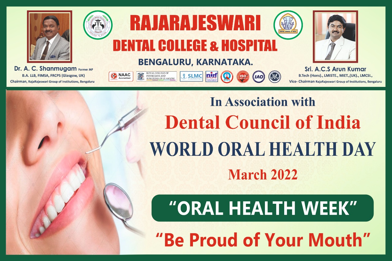 World Oral Health Week Celebrations | RajaRajeswari Dental College and ...