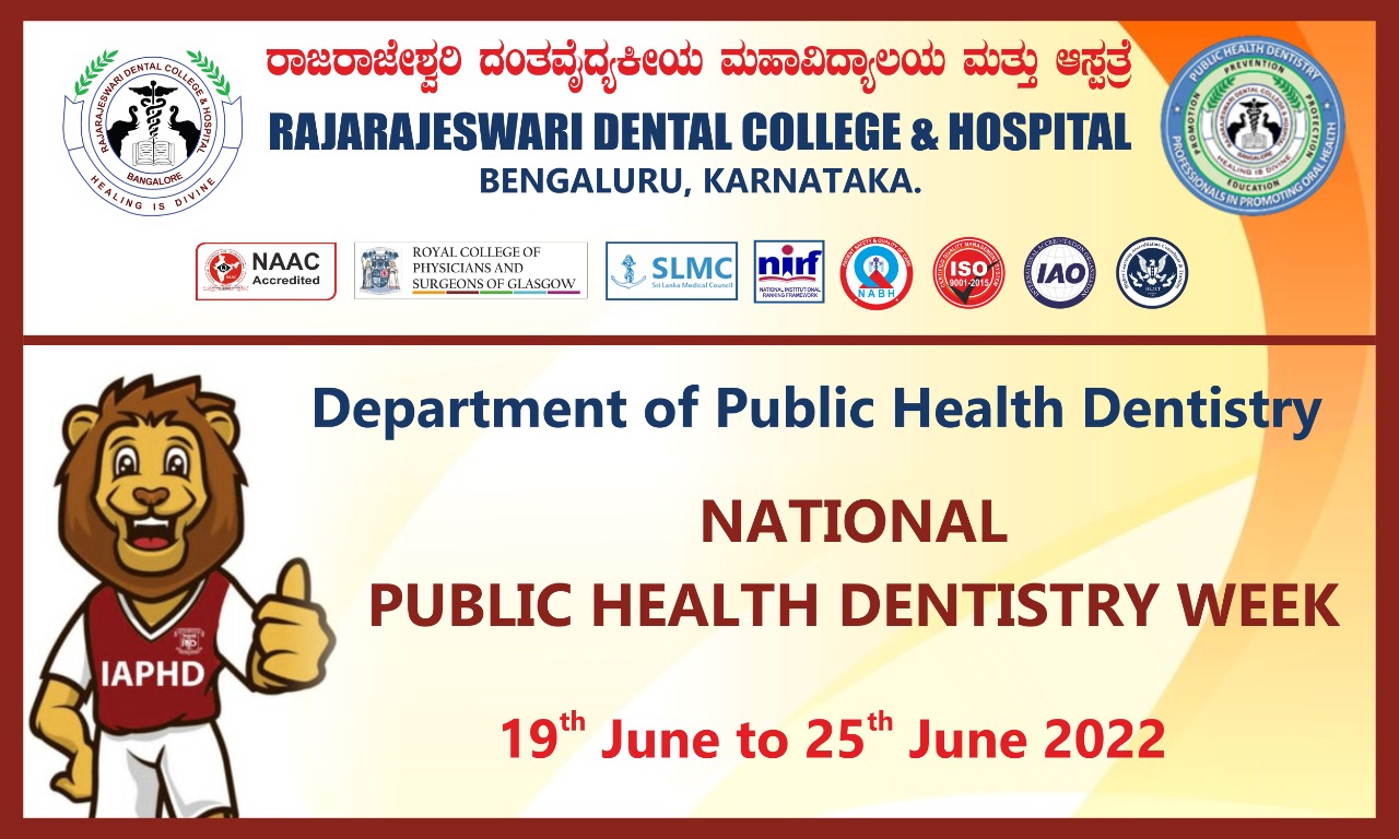 Public Health Dentistry Week - Debate Competition | RajaRajeswari ...